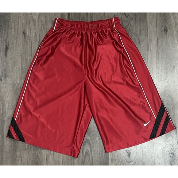 Nike | Shorts | Nike Shorts Mens Xl Red Shiny Dazzle Basketball Swoosh ...